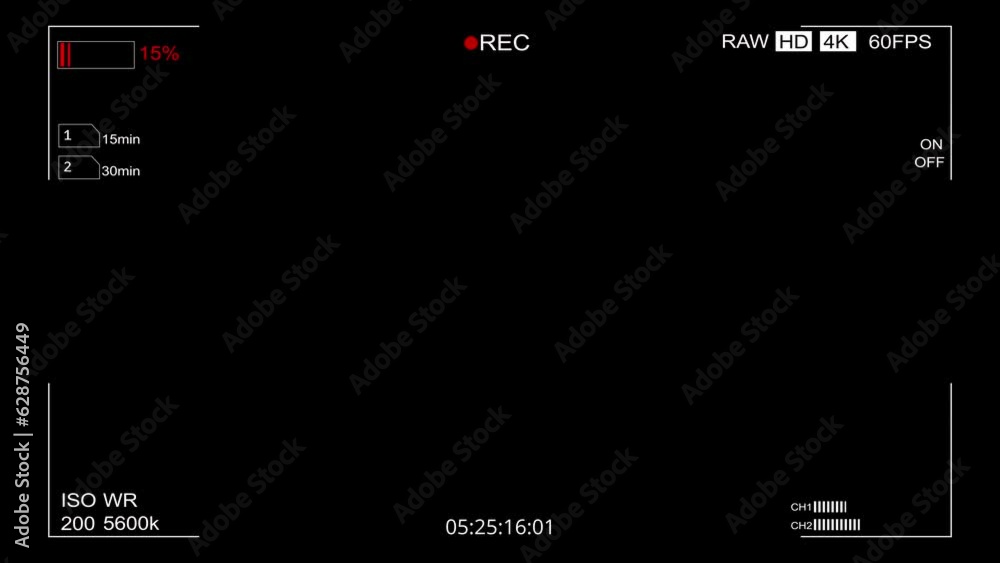 Camera Recording Screen contain frame of camera interface. Surveillance ...