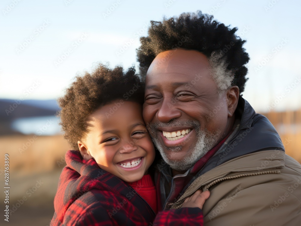 Boundless Love: Happy Father and Child Embracing the Joy of Life and ...