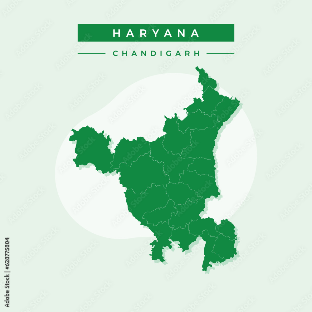 National map of Haryana, Haryana map vector, illustration vector of ...