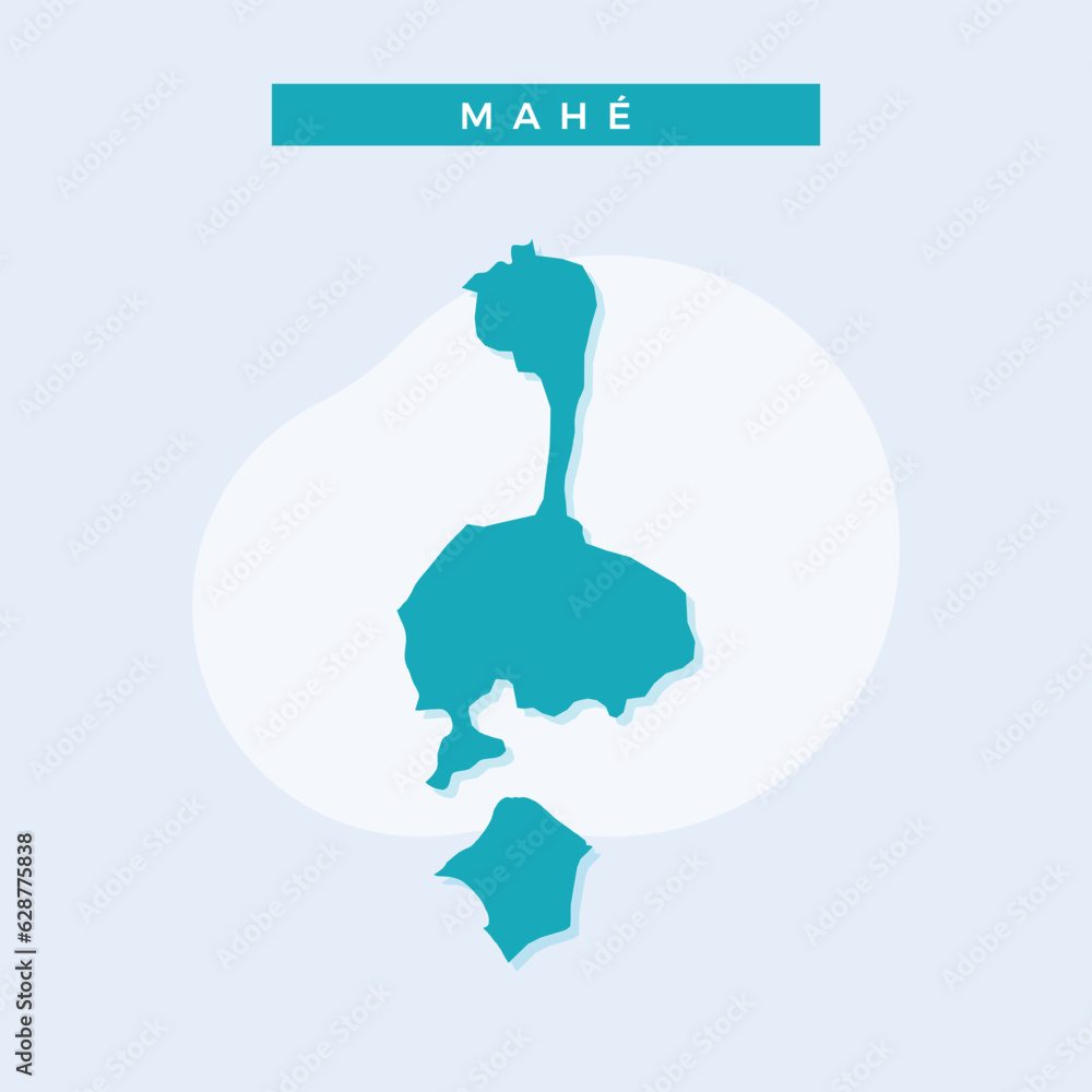 National map of Mahé, Mahé map vector, illustration vector of Mahé Map ...
