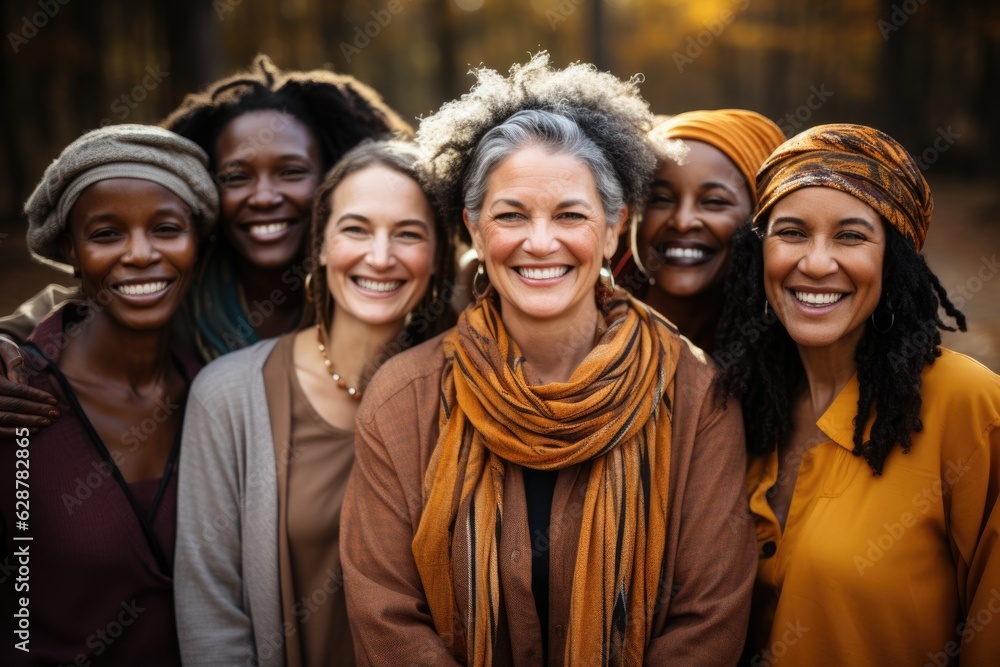 Generative AI - Embracing Diversity: Optimistic and Happy Women ...