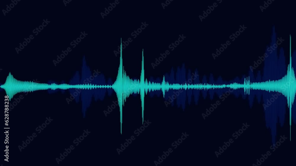 Waveform Audio Sound waves moving. volume audio frequency wave spectrum ...