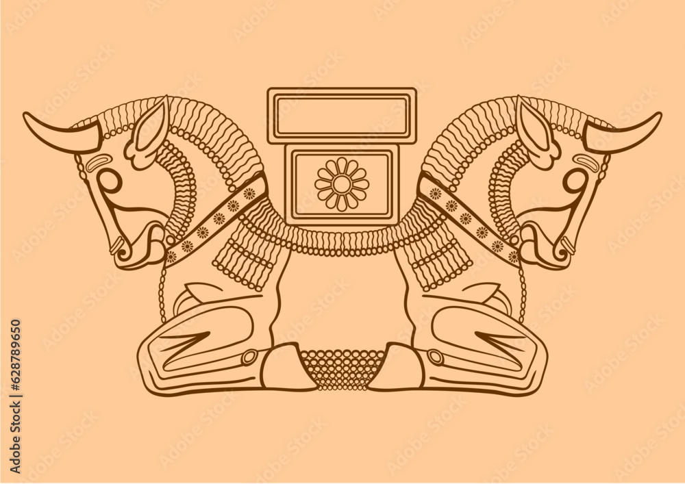 Persepolis Columns, Takhte jamshid Stock Vector | Adobe Stock