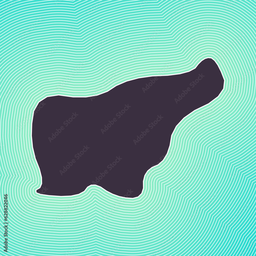 Slovenia map icon. Country shape on radiant striped gradient background ...