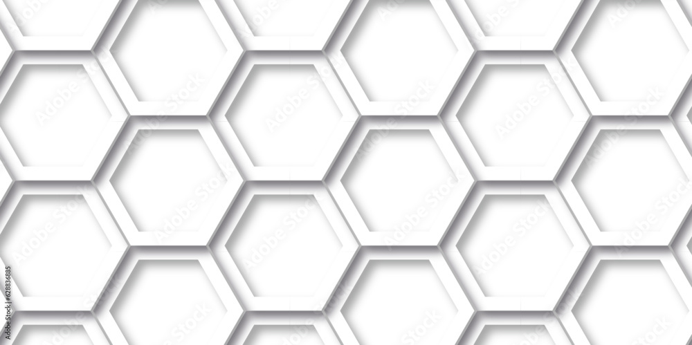 Background with hexagons . Abstract background with lines . white ...