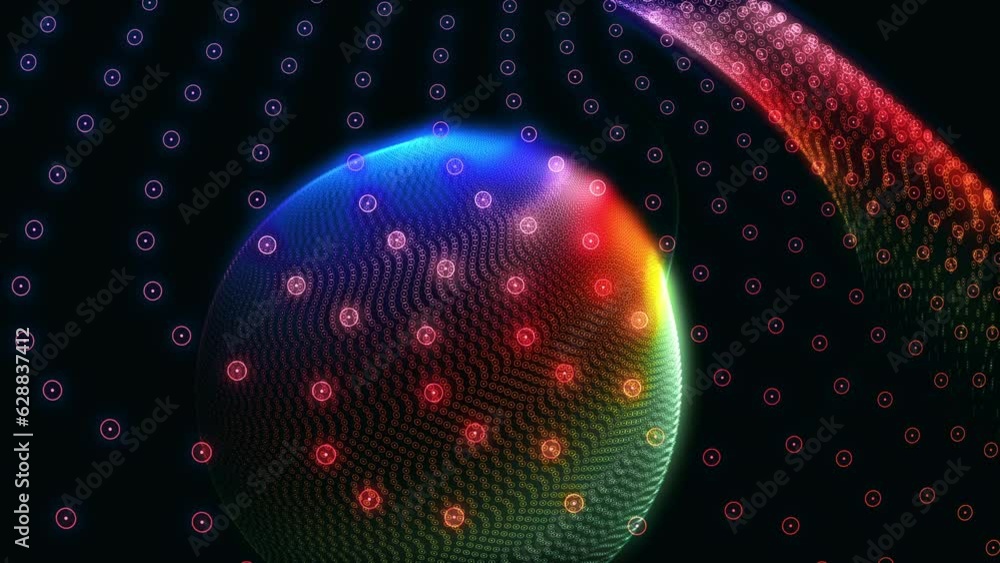 Vidéo Stock 3D animation of particulars in magnificent motion creating ...