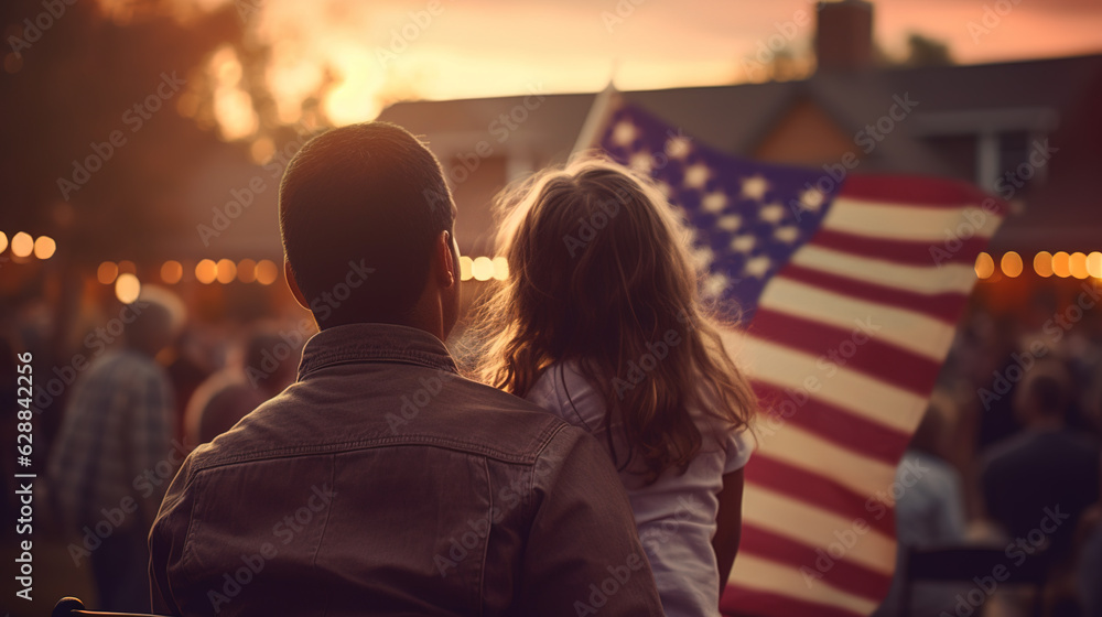 American dad Family freedom independence patriotic concept inspired by ...