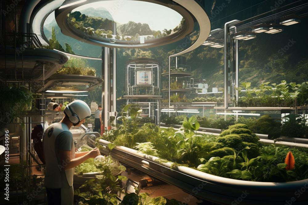 Craft a botanical module with controlled environmental conditions ...