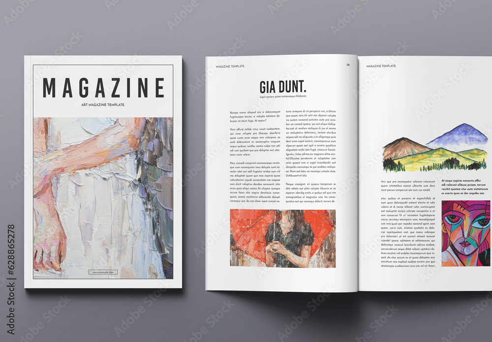 Art Magazine Template Stock Template | Adobe Stock