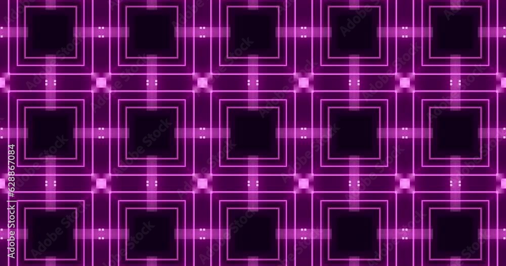 Pixel art neon flowers Kaleida 4k. Pixel art 8 bit background animation ...