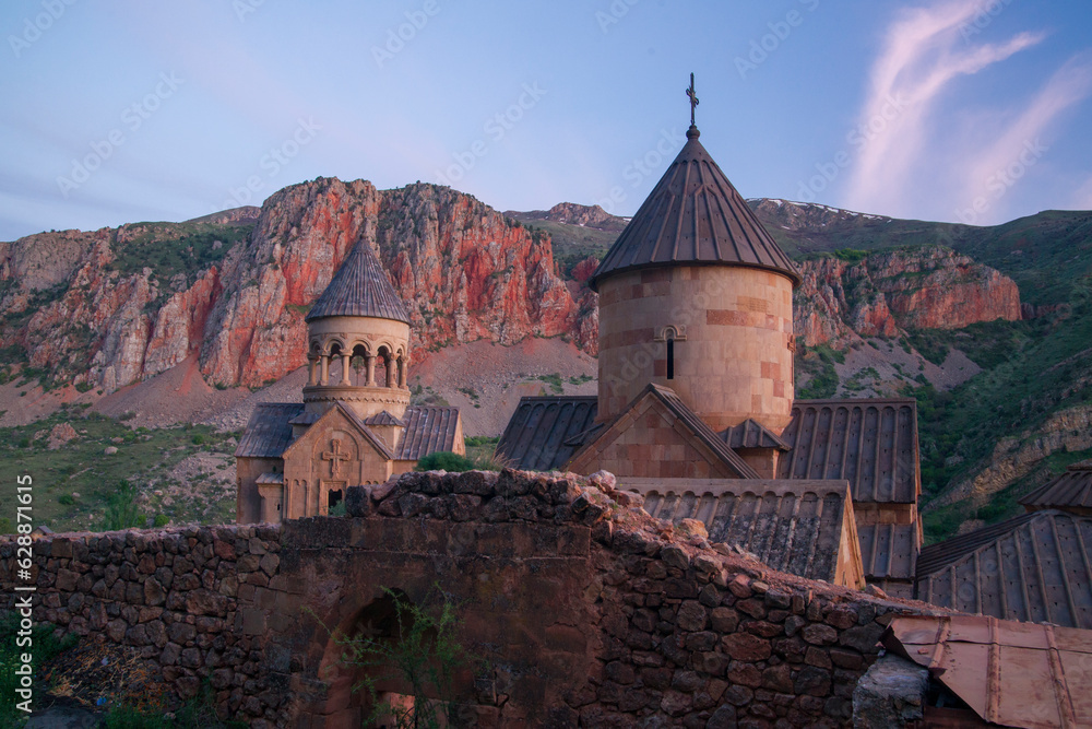 Noravank, a 13th-century Armenian monastery, located in a gorge with ...
