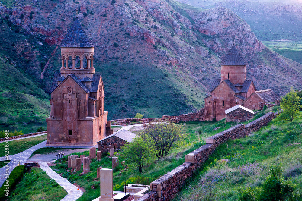 Noravank, a 13th-century Armenian monastery, located in a gorge with ...