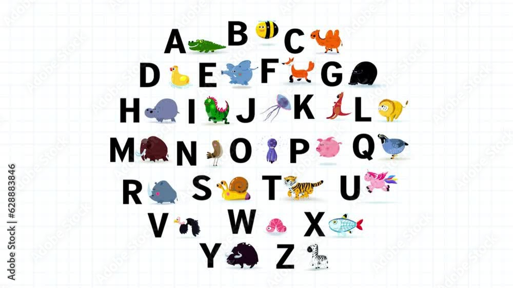 Education letters animals ZOO cartoon alphabet cartoon animation ...