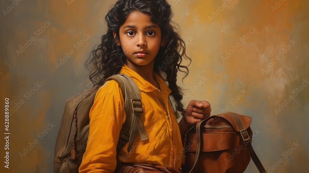 The Little Girl with a Big Bag Fictional Character Created By ...