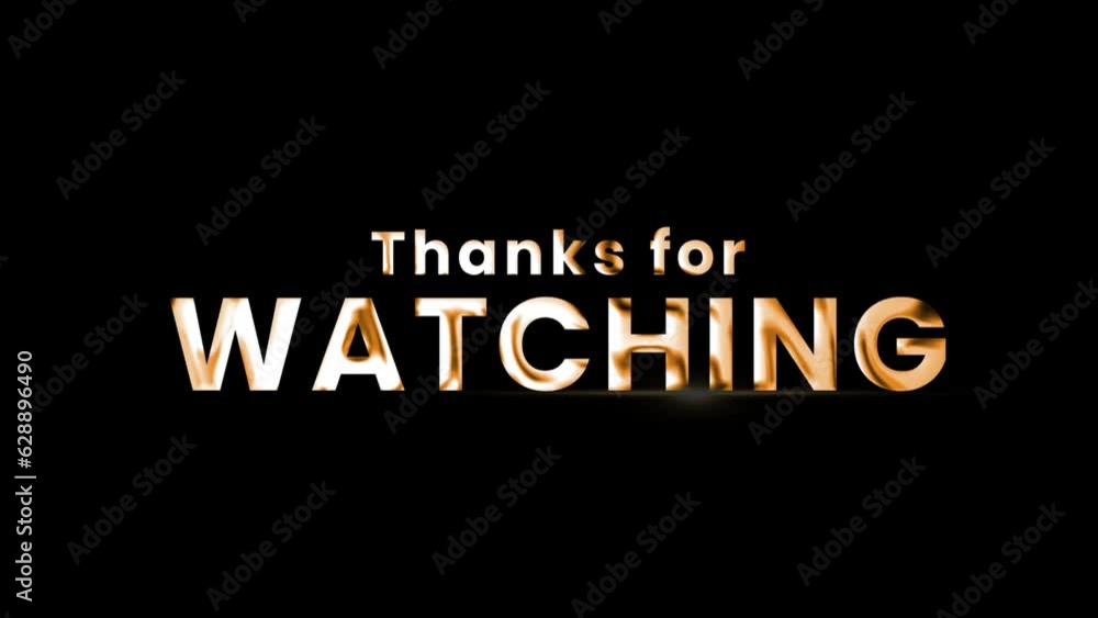 Thanks for watching text animation golden colour. Elegant Animation ...