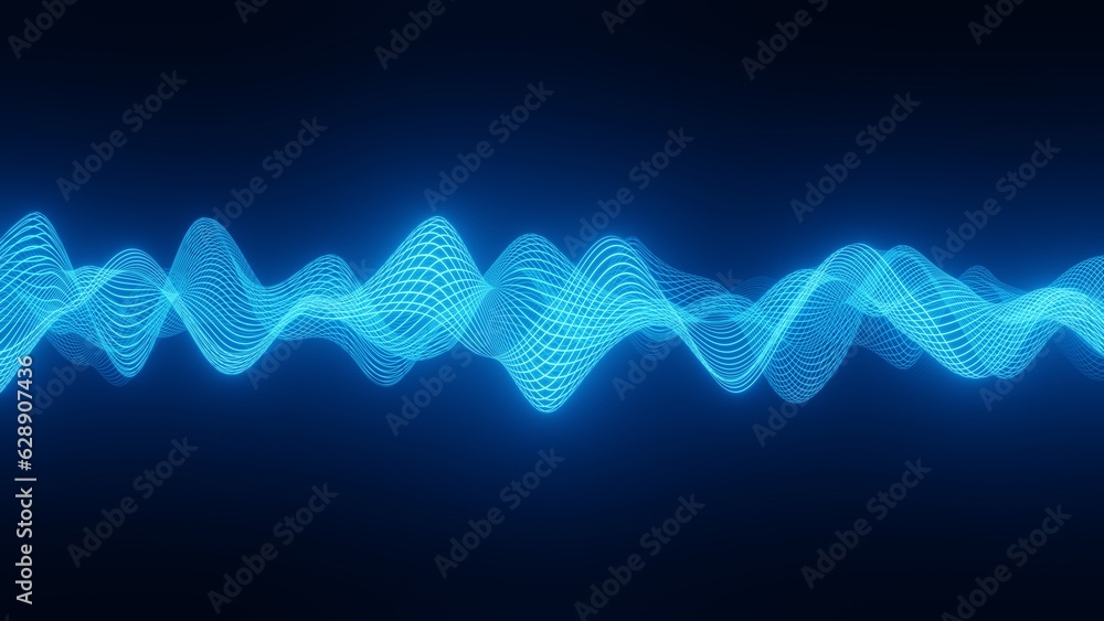 Sound waves equalizer. Digital technology abstract background ...