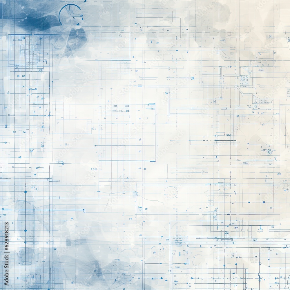 A photo overlay paper texture of old blueprint graph background ...