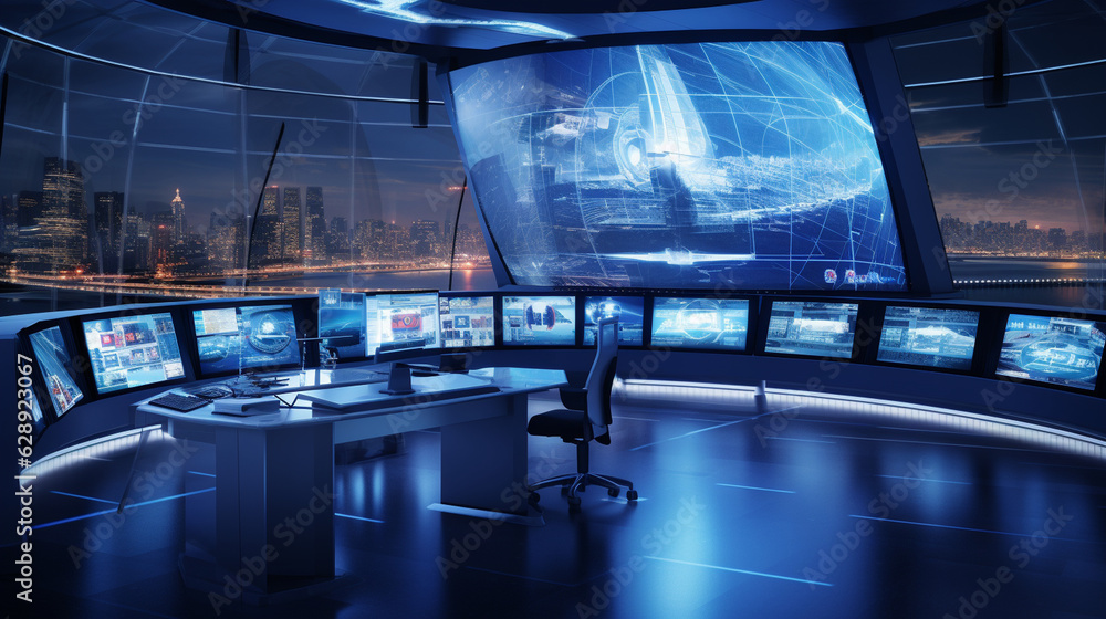 Design a futuristic cargo logistics control room with a 360-degree ... Design a futuristic cargo logistics control room with a 360-degree ...