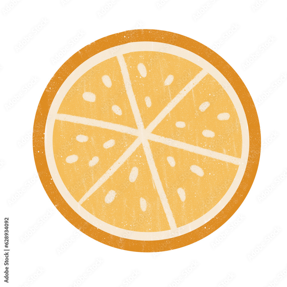 Yellow melon with hand drawing on transparent back gound. Printable wih ...