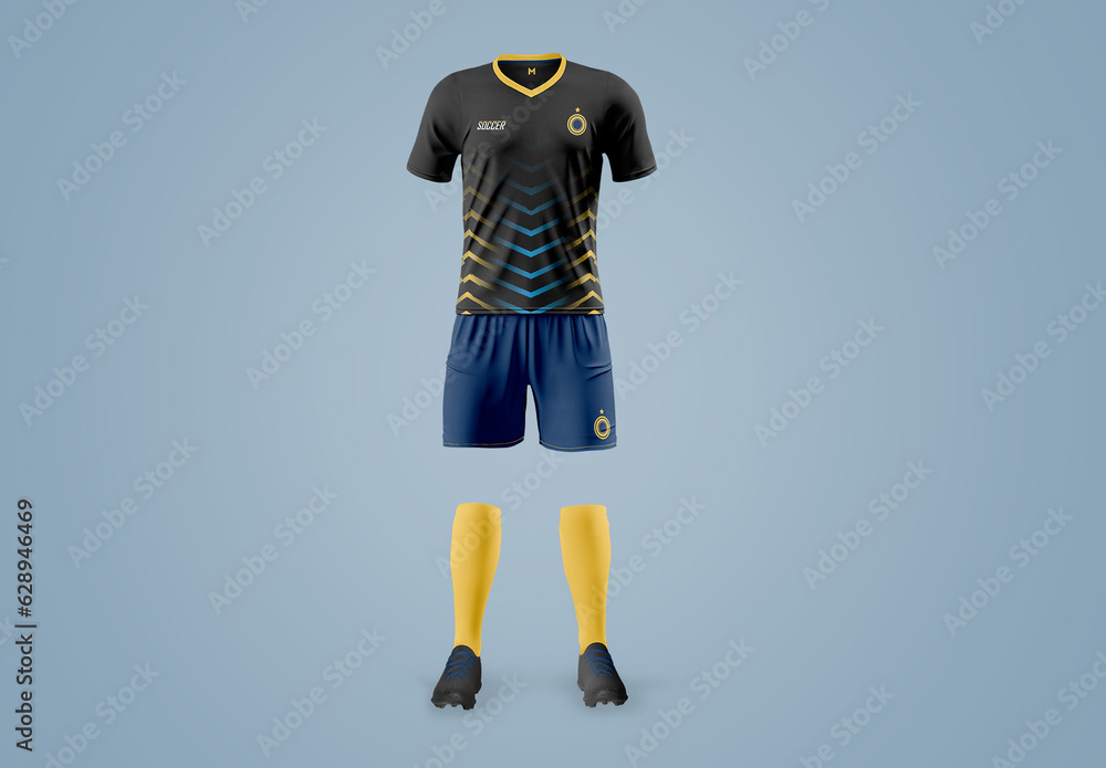 Soccer Uniform Mockup - Front View Stock Template | Adobe Stock