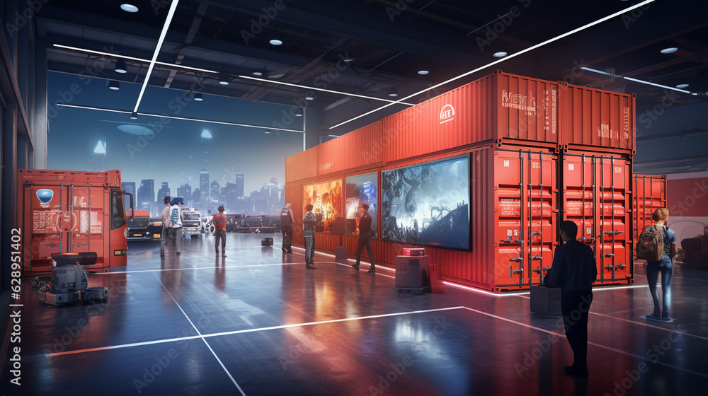 Create an innovative cargo logistics training facility, with advanced ...