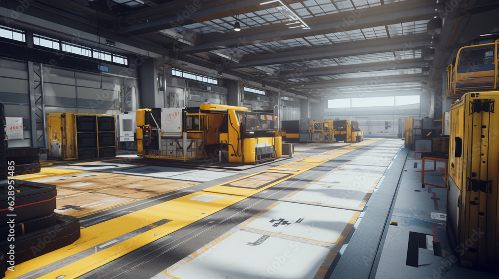 Ilustrace „Create an innovative cargo logistics training facility, with ...