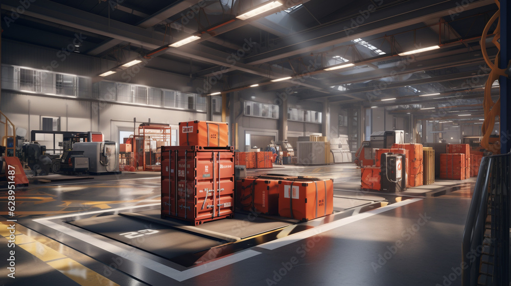 Create an innovative cargo logistics training facility, with advanced ...