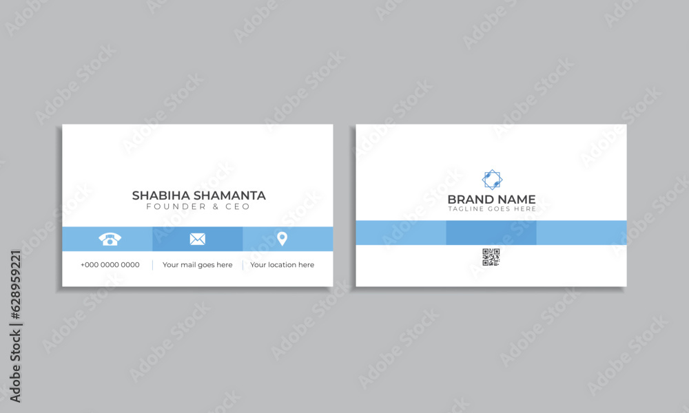 Unique business card design Business card template fresh card minimal ...