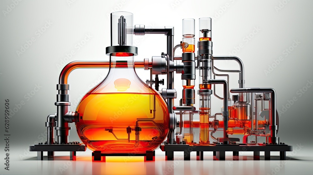 AI-generated illustration of distillation equipment - a metaphor for AI ...