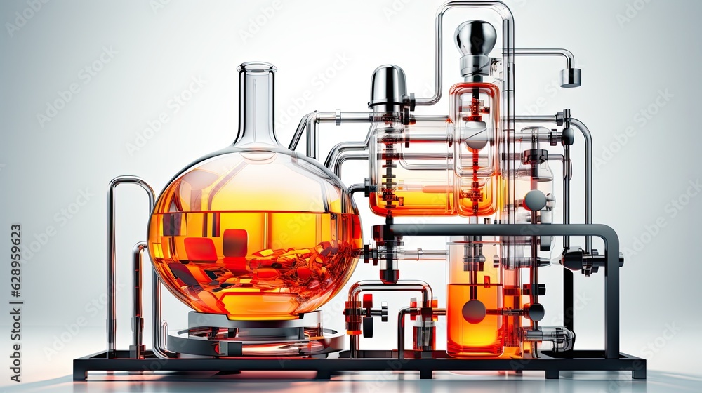AI-generated illustration of distillation equipment - a metaphor for AI ...