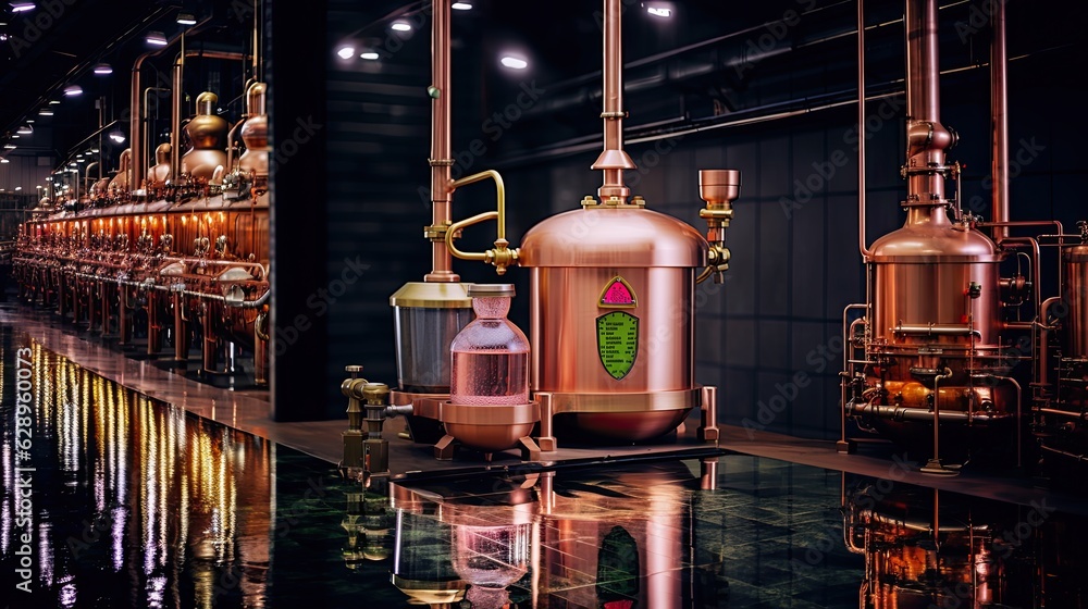 AI-generated illustration of distillation equipment - a metaphor for AI ...