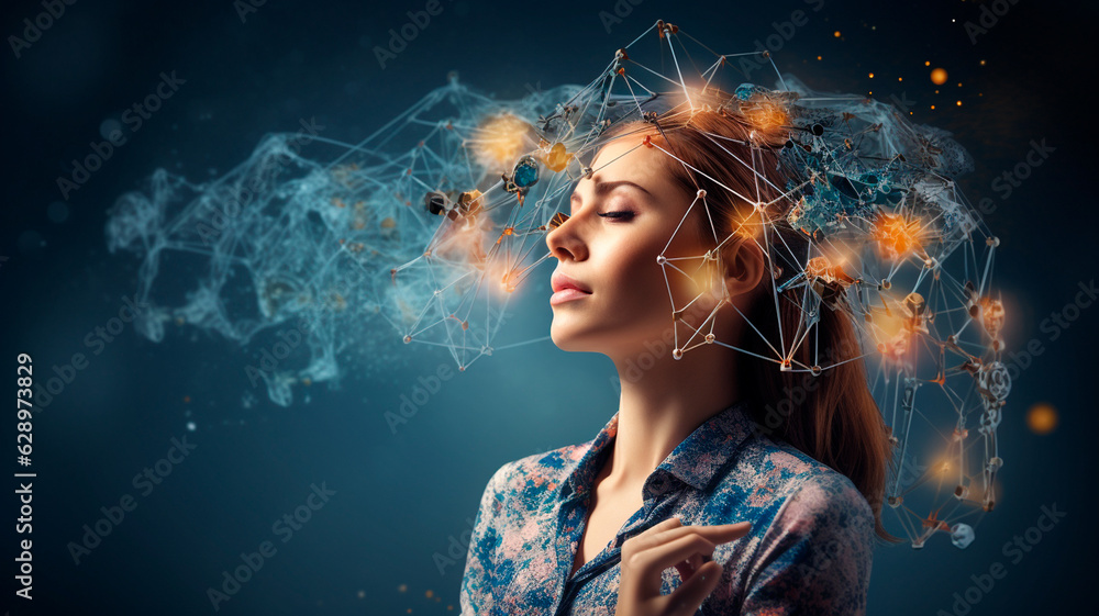 The woman released the neural network through her brain. Generative AI ...