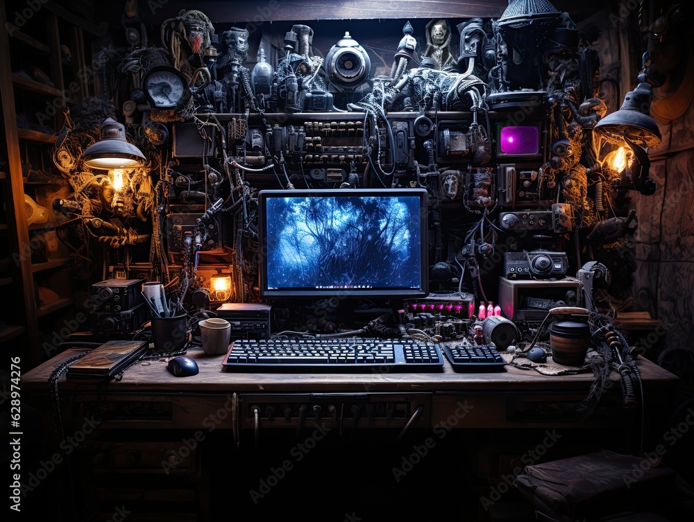 AI-generated illustration of AI computer technology for big data ...