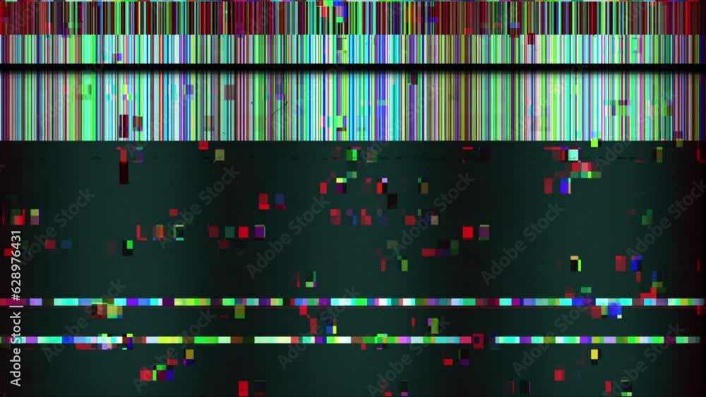 Digital black background with static TV noise vhs effect. The problems ...