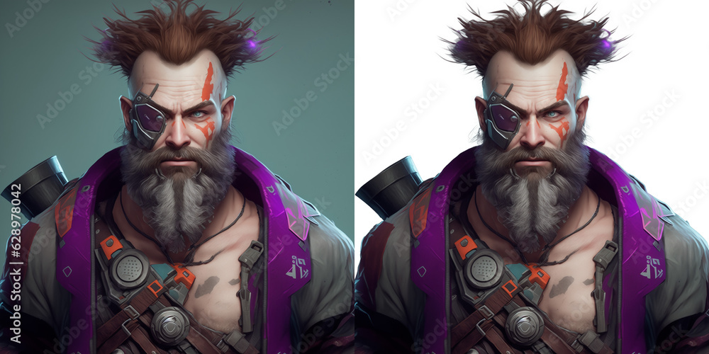 Cyber Gamer Character, Sci-fi Avatar: Futuristic adult male game ...