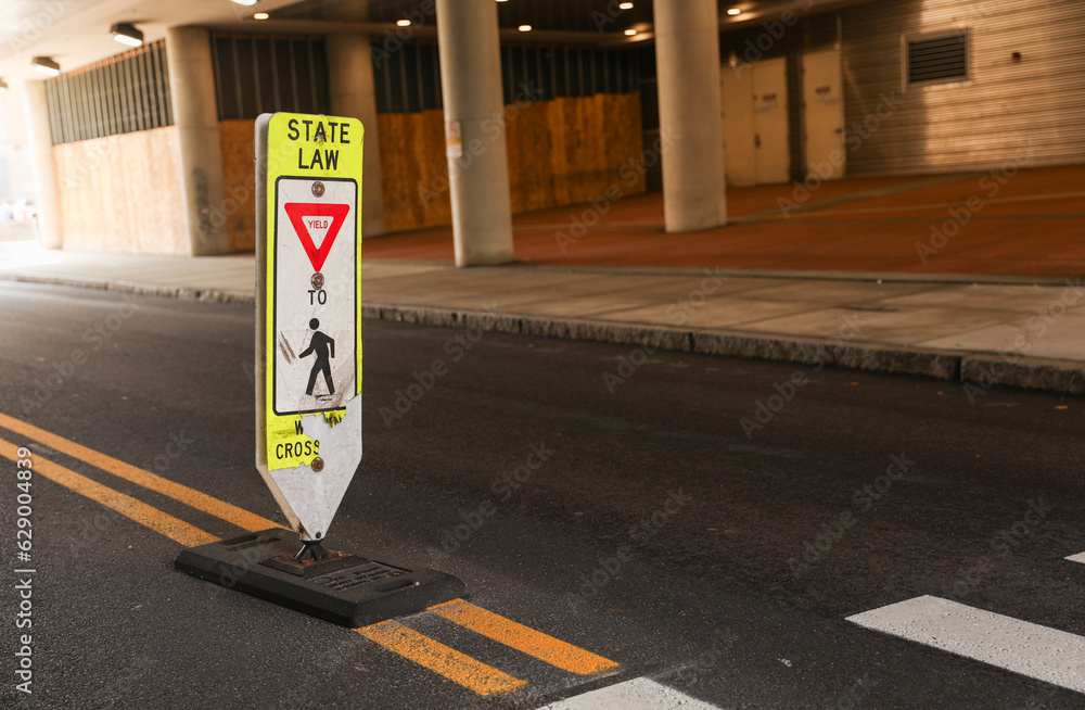 Pedestrian sign depicting human figures walking, symbolizing safety ...