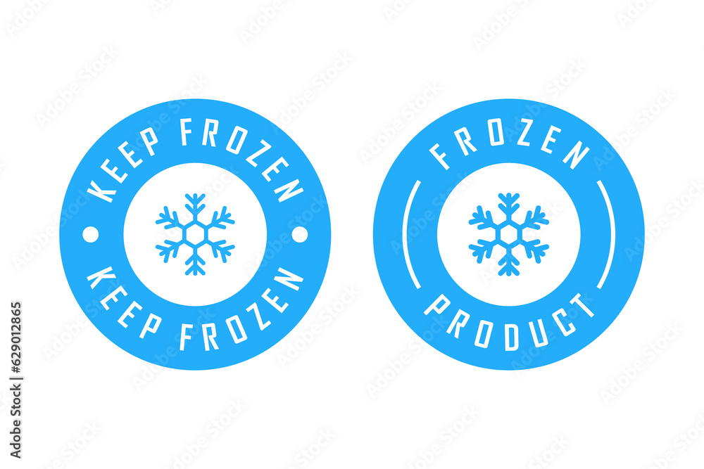 Frozen product, or keep frozen sticker, label or template. Product ...