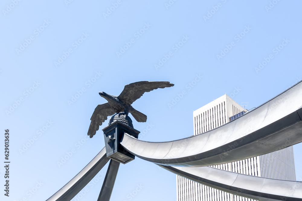 The Eagle Gate Monument in Salt Lake City, Utah, USA - June 21, 2023 ...