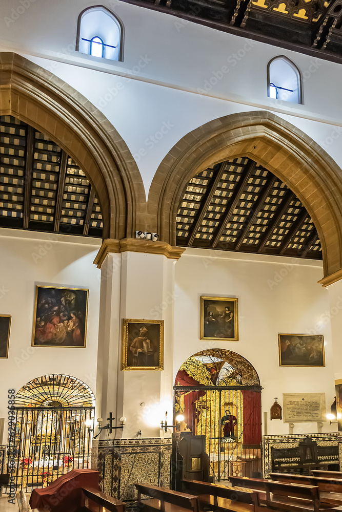 Interior of Saint Peter the Apostle church, is dedicated to main ...