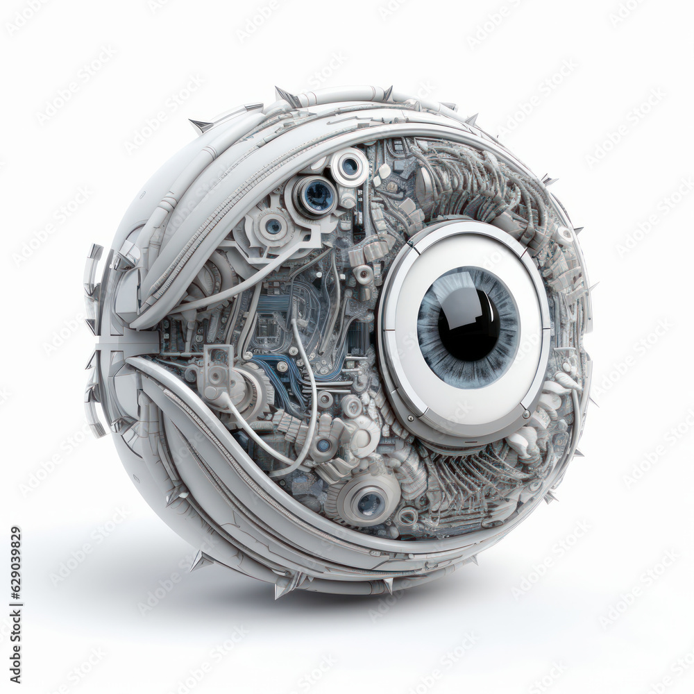 Futuristic robotic eye with advanced artificial intelligence, a perfect ...