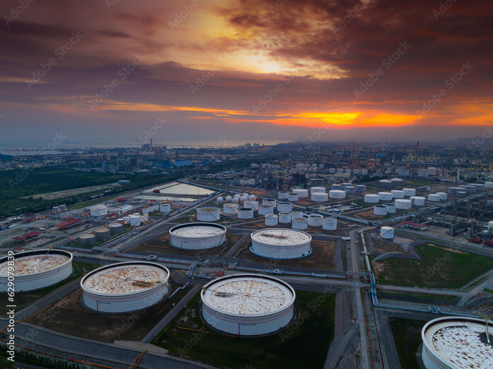 Photo & Art Print aerial view of Gas turbine electrical power plant and ...