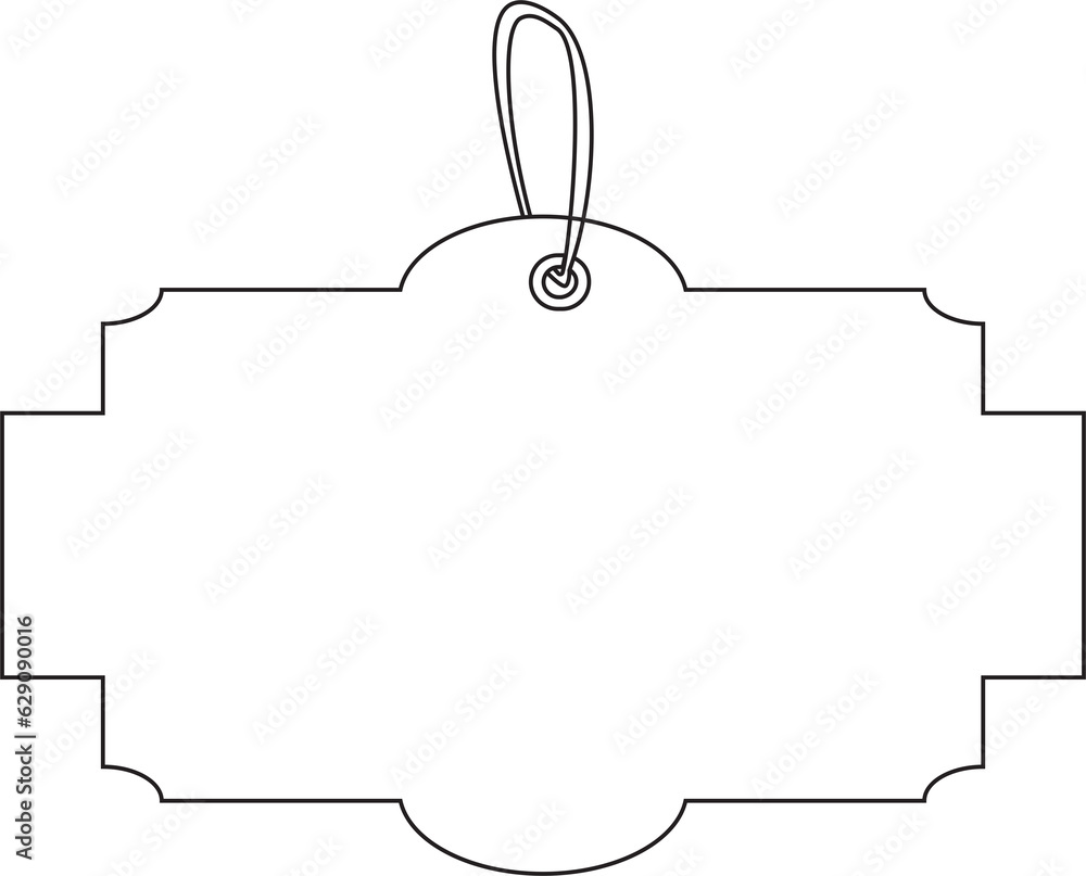 Digital png illustration of blank label on transparent background Stock ...