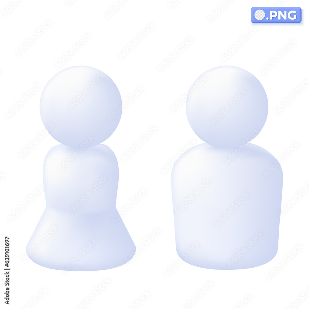 Human personal icon symbols. group of people, staff figure, profile ...