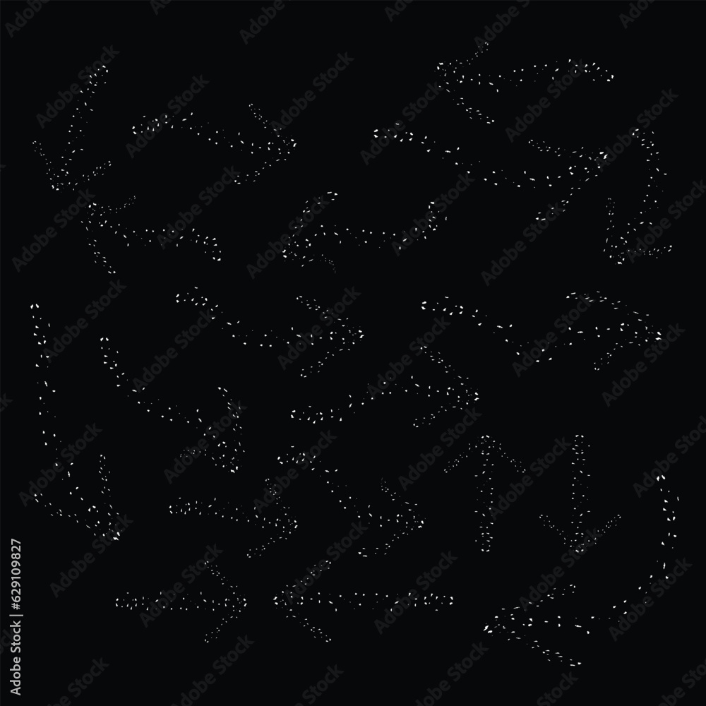 White directional arrow sign or icon set design, hand drawn arrow ...