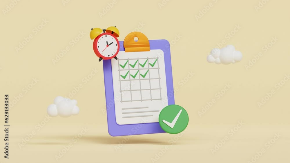 3d clipboard task management todo check list, Work project plan concept ...