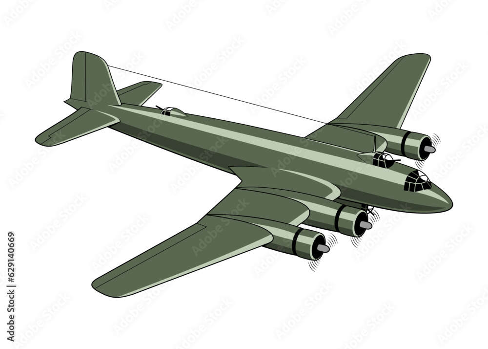 German Heavy Bomber Condor 1938. WW II aircraft. Vintage airplane ...