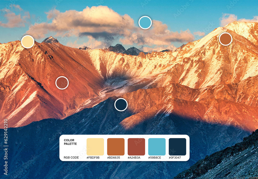 Color Palette Mockup Stock Template | Adobe Stock