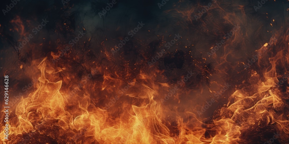 Grunge fire textures background, Grunge wall with blazing fire, LAVA ...