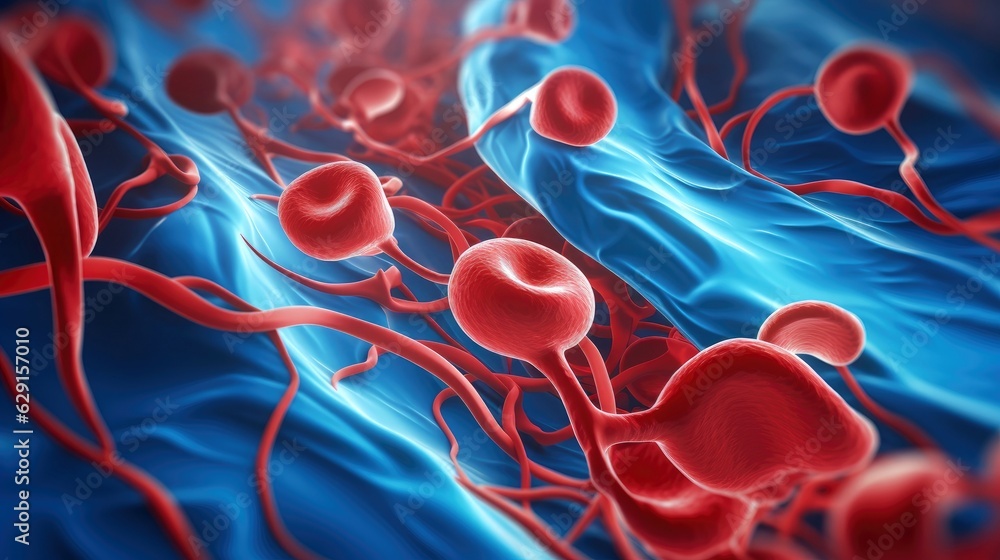 3D illustration mockup of the human organ systems, circulatory ...