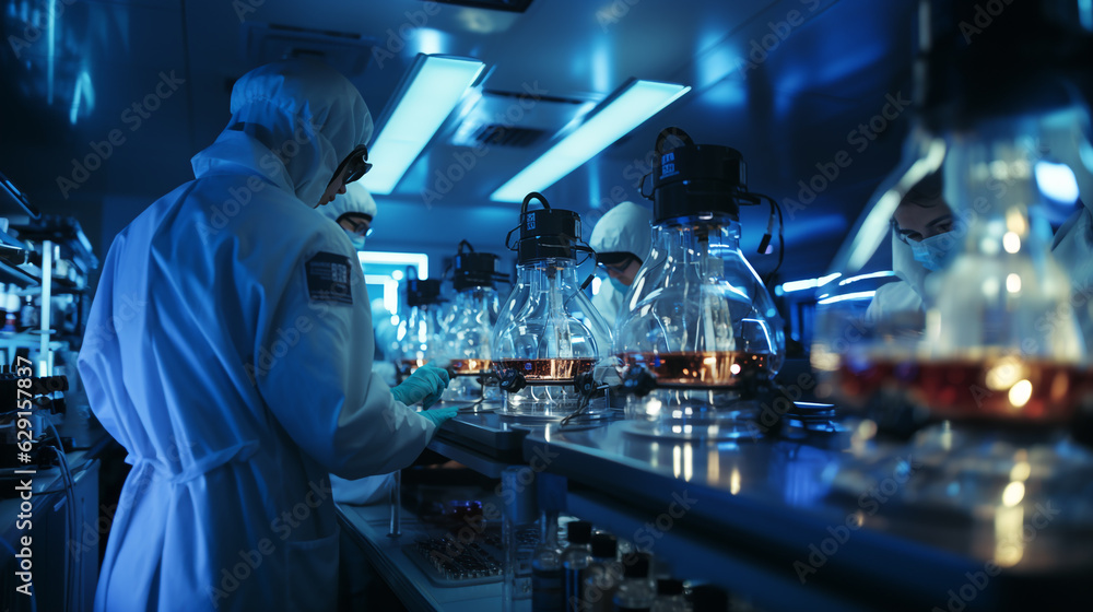 Inside the Lab: A Pharmaceutical Team at Work on Medicine Production ...